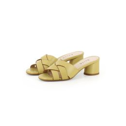 Evita DORI women's mules - smooth leather mustard - 38