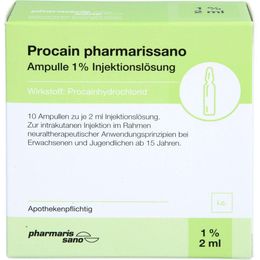 Procain pharmarissano Ampulle 1% 2 ml Inj.-Lsg. 10X2 ml