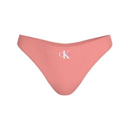 Calvin Klein Swimwear Bikinihose 'CK Monogram' Damen Gr&ouml;&szlig;e L koralle / wei&szlig;