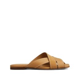 Tod's Tod's Sandalen - Crisscross Strap Flat Sandals - Gr. 37 (EU) - in Braun - f&uuml;r Damen