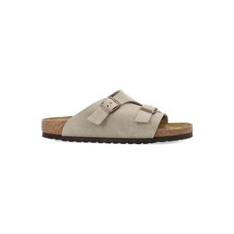 Birkenstock Sandalen - Adjustable Suede Sandals With Cork-Latex Footbed - Gr. 43 (EU) - in Grau - f&uuml;r Damen
