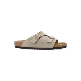 Birkenstock Sandalen - Adjustable Suede Sandals With Cork-Latex Footbed - Gr. 41 (EU) - in Grau - f&uuml;r Damen