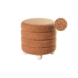 Beliani Pouf CHILLY in Braun - (W) 42 x (H) 41 x (L) 42 cm | Gr.: onesize