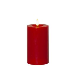 MARELIDA LED Kerze LINA Echtwachs 3D Flamme H: 17,5cm in rot | Gr.: onesize
