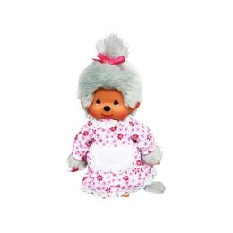 Gro&szlig;mutter Oma | 20 cm | Monchhichi Puppe | M&auml;dchen | Omi mit grauem Fell | Gr.: onesize