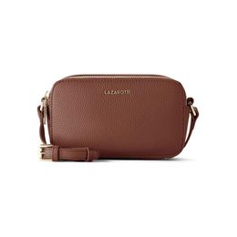 Lazarotti Bologna Leather Umh&auml;ngetasche Leder Double-Zip 18 cm in brown | Gr.: onesize