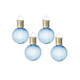 MARELIDA 4er Set LED Solar Gl&uuml;hbirne GLOW H: 11cm in blau | Gr.: onesize