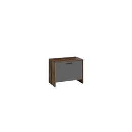 ByLiving Sitzbank Ben in Old Wood / Anthrazit - (B) 60 x (H) 48 x (T) 35 cm | Gr.: onesize