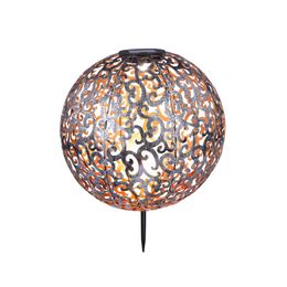 Globo lighting Solarleuchte "SOLARLEUCHTE METALL SILBERFARBEN, 1XLED" in gray | Gr.: onesize