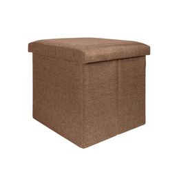 Intirilife Faltbarer Sitzhocker 38x38x38 cm in BERNSTEBRAUN | Gr.: onesize