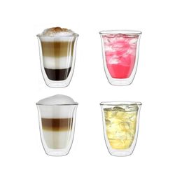 Creano 4er-Set "Thermo-Gl&auml;ser" DG-V doppelwandig, 400ml Glas | Gr.: onesize