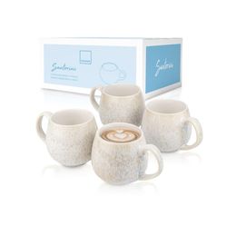 S&auml;nger S&auml;nger 4 tlg. Kaffeebecher Set Santorini in Creme mit Flieder-Blauem Verlauf | Gr.: onesize