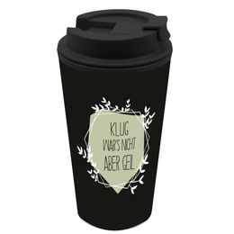 GEDA LABELS Coffee to go Becher Klug wars nicht 400ml PP in Schwarz - 400 ml | Gr.: onesize