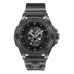Philipp Plein Herrenuhr The $kull Synthetic in grau | Gr.: onesize