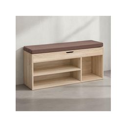 KADIMA DESIGN Sitzbank Storage | Komfort-Sitz, Braun, Funktional in Beige | Gr.: onesize