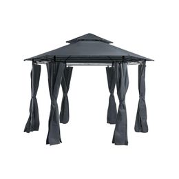 Beliani Pavillon PORTEL in Grau/Schwarz - (W) 350 x (H) 270 x (L) 350 cm | Gr.: onesize