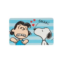 Peanuts Snoopy Brettchen Kuss Smak! Schneidebrettchen in blau | Gr.: onesize