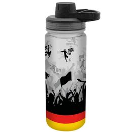 GEDA LABELS Trinkflasche Fu&szlig;ball Titel in Schwarz - 750ml | Gr.: onesize