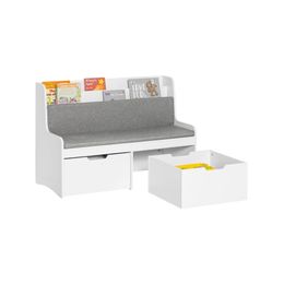 sobuy Sitzbank in Wei&szlig; - (B)100 x (H)70 x (T)45cm | Gr.: onesize