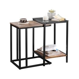 sobuy Beistelltisch in Braun - (B)40 x (H)40 x (T)60cm | Gr.: onesize