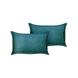 Beliani 2er-Set Dekokissen ZINNIA in Blau | Gr.: onesize