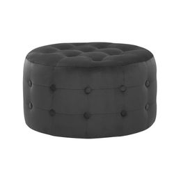 Beliani Pouf TAMPA in Schwarz - (W) 55 x (H) 30 x (L) 55 cm | Gr.: onesize