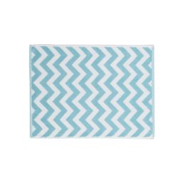 Framsohn 2er Set: Zwirnfrottier Badematte "Chevron" in blau (L) 70 x (B) 50 cm | Gr.: onesize