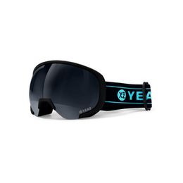 YEAZ BLACK RUN Ski- und Snowboard-Brille schwarz/matt schwarz in schwarz | Gr.: onesize