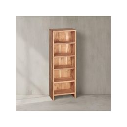 KADIMA DESIGN CD-Regal Massivholz | 90cm, 100 CDs, Sheesham/Akazie in Beige | Gr.: onesize