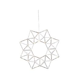 STAR TRADING LED Deko-Kranz &sbquo;Edge&rsquo;, silber, &Oslash; 40cm | Gr.: onesize