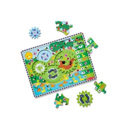Melissa & Doug Melissa & Doug Puzzle aus Holz 24 tlg. mit drehenden Zahnr&auml;dern - ab 3 Jahren | Gr.: onesize