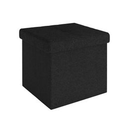 Intirilife Faltbare Sitzhocker 38x38x38 cm in PIANO SCHWARZ | Gr.: onesize