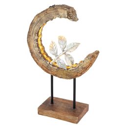 Globo lighting Solarleuchte "SOLARLEUCHTE KUNSTSTOFF HOLZOPTIK, 24XLED" in brown | Gr.: onesize