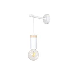 Licht-Erlebnisse Wandlampe (B)17 x (H)10 cm in Wei&szlig; Holz | Gr.: onesize