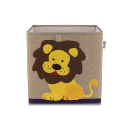 Lifeney Aufbewahrungsbox L&ouml;we dunkel, 33 x 33 x 33 cm | Gr.: onesize