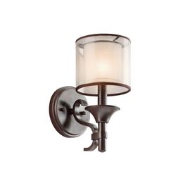 Licht-Erlebnisse Wandlampe (B)12.7 x (H)27.3 cm in Bronze Creme | Gr.: onesize