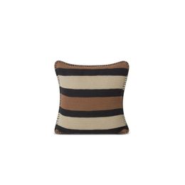 Lexington Kissenh&uuml;lle Striped in Braun | Beige | Grau | Gr.: onesize