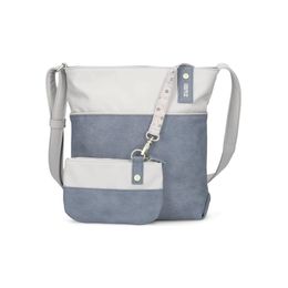 Zwei Jana Umh&auml;ngetasche 29 cm in nubuk sky | Gr.: onesize