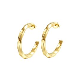 Hey Happiness Vergold. Creolen Gedreht Edelstahl in Gold - (D) 2,9 cm | Gr.: onesize