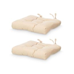 GIFTDECOR Stuhlkissen in beige | Gr.: onesize