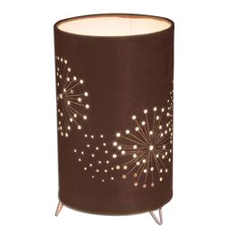 N&auml;ve n&auml;ve Tischleuchte "AURONA" in braun - (L)15 cm x (B)15 cm x (H)25 cm | Gr.: onesize