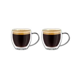 Creano Espressogl&auml;ser mit Henkel doppelwandig 2er Set 100ml art. 441 Glas | Gr.: onesize