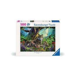 Ravensburger Puzzle 1.000 Teile W&ouml;lfe im Wald in bunt | Gr.: onesize