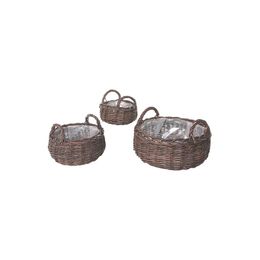 kobolo 3tlg. Set Blumentopf BROWNPLANT3 in Braun | Gr.: onesize