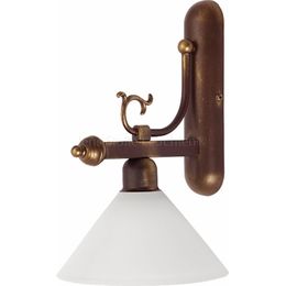 Licht-Erlebnisse Wandlampe (B)23 x (H)35 cm in Braun Antik mit Gold Wei&szlig; | Gr.: onesize