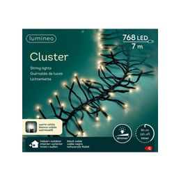 Lumineo Lichterkette CLUSTER 768 LED 7 m, schwarzes Kabel in warm wei&szlig; | Gr.: onesize