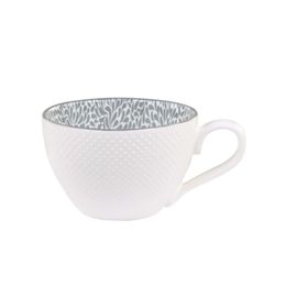 Chic Antique Tasse AR&Eacute;S Wei&szlig; Innenseite mit Muster in Grau 470 ml | Gr.: onesize