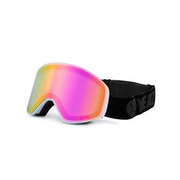 YEAZ APEX Magnet-Ski-Snowboardbrille pink verspiegelt/wei&szlig; in wei&szlig; | Gr.: onesize