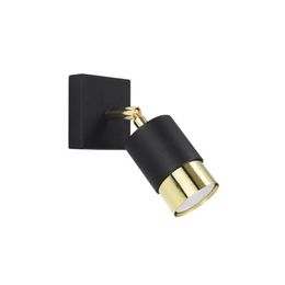 Nice Lamps Wandleuchte DETTA Schwarz/Gold (H)16cm(L)8cm | Gr.: onesize