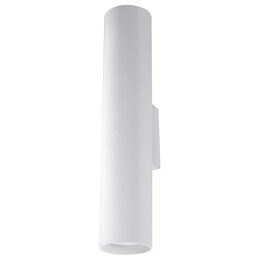 Wandleuchte CASTRO 2 in Wei&szlig; Stahl tube Lichtrichtung auf und ab LED NICE LAMPS | Gr.: onesize